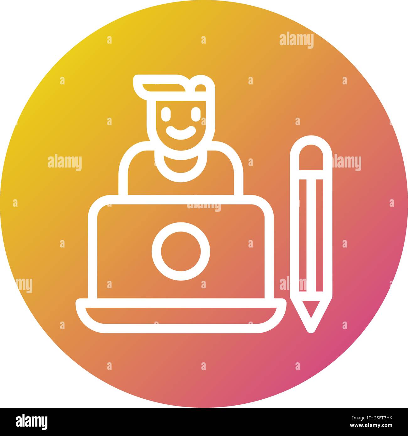 Graphic designer Vector Icon Design Illustration Stock Vector Image ...