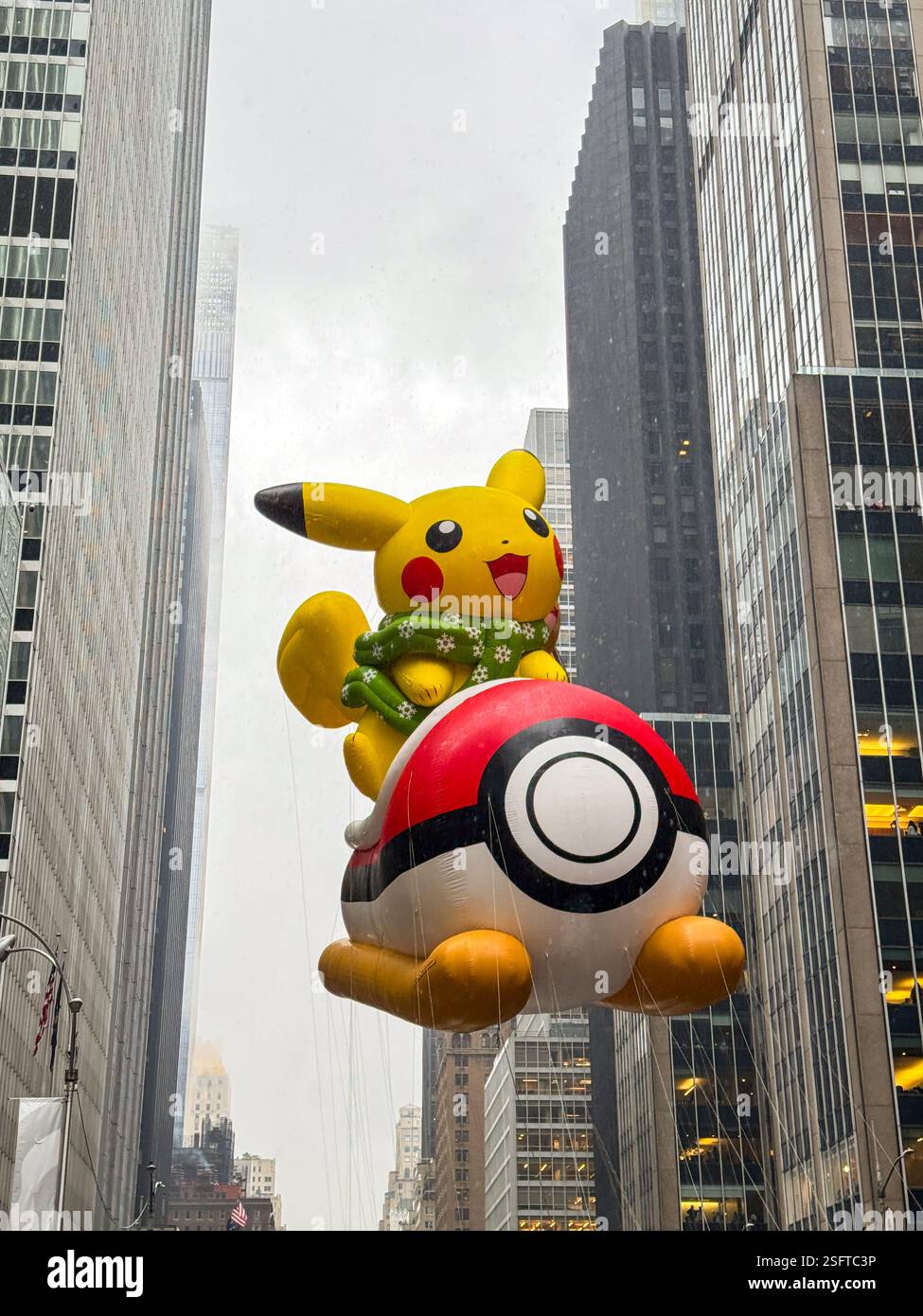 New York, New York, November 28, 2024: The Pokemon Pikachu and Eevee ...
