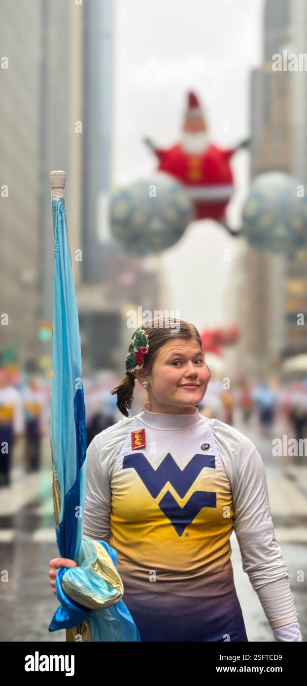 New York, New York, November 28, 2024: The Mountaineer Marching Band ...