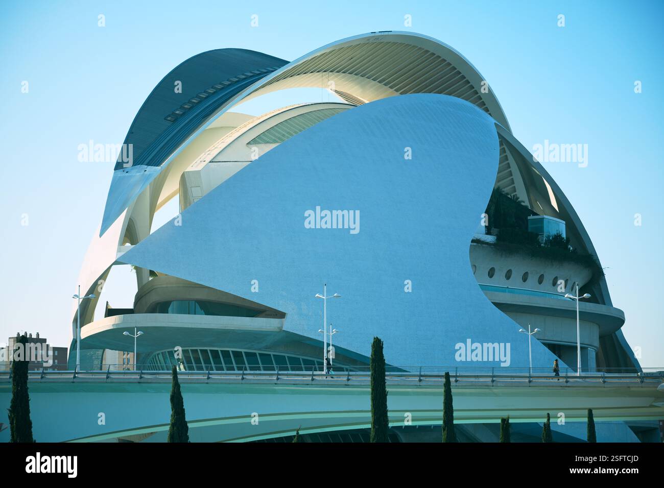 Buildings of the City of Arts and Sciences are seen in Valencia, Spain ...