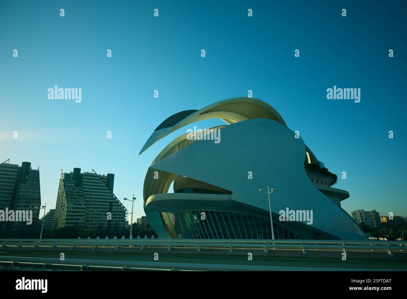 Buildings of the City of Arts and Sciences are seen in Valencia, Spain ...