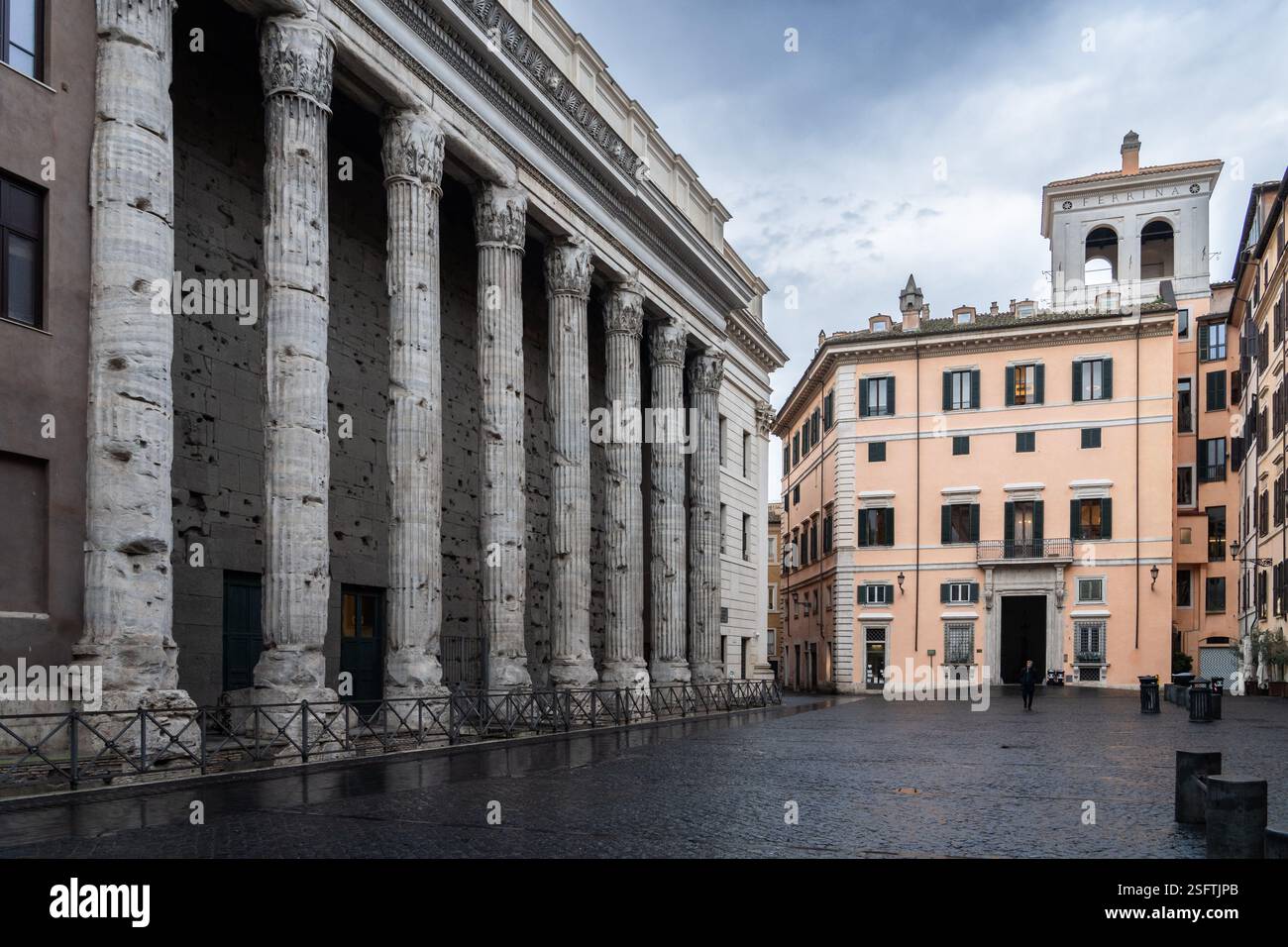 Temple of Hadrian, an ancient Roman structure dedicated to the emperor ...