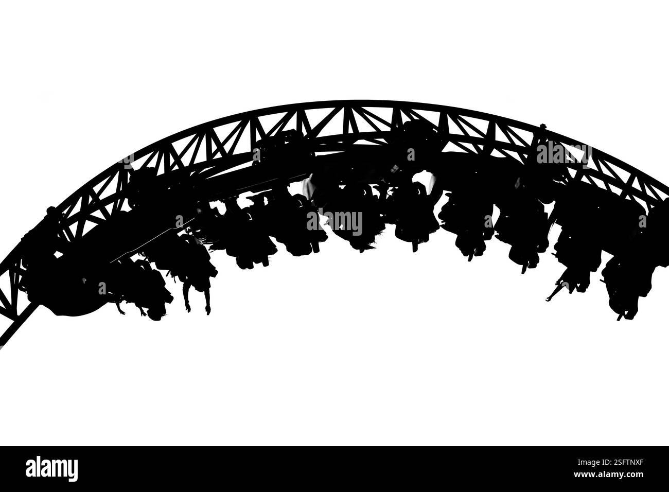 inverted roller coaster silhouette Stock Photo - Alamy