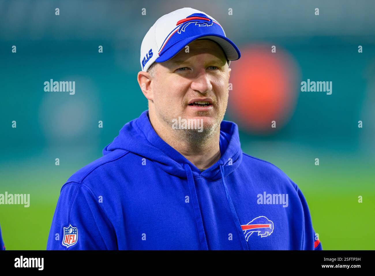 FILE - Buffalo Bills special teams coordinator Matthew Smiley walks on ...