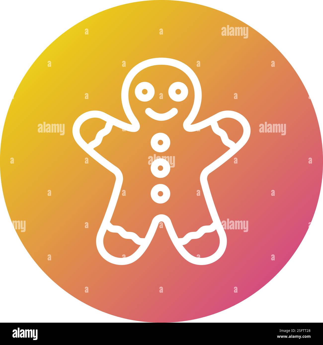 Gingerbread man Vector Icon Design Illustration Stock Vector Image ...