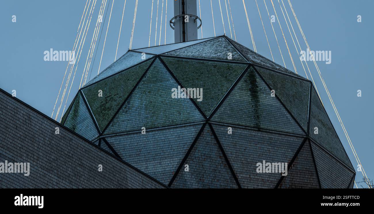 geometric dome structure with suspension cables Stock Photo - Alamy