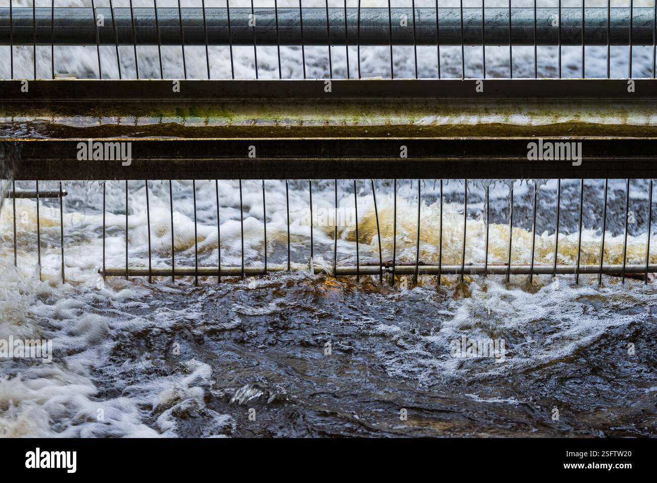 water flow through metal grate Stock Photo - Alamy