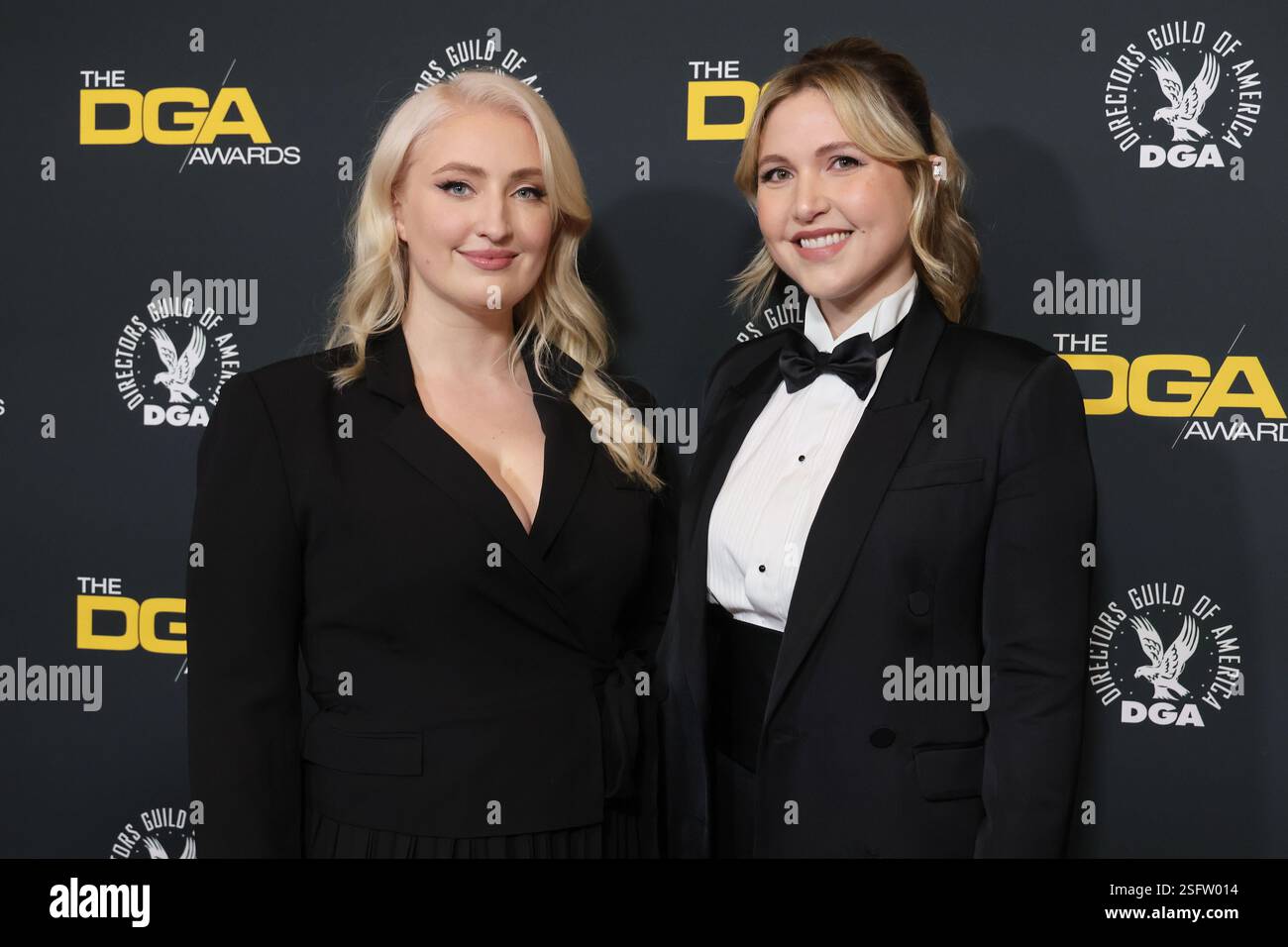 Beverly Hills, USA. 08th Feb, 2025. Sophie Buddle and Taylor Tomlinson ...