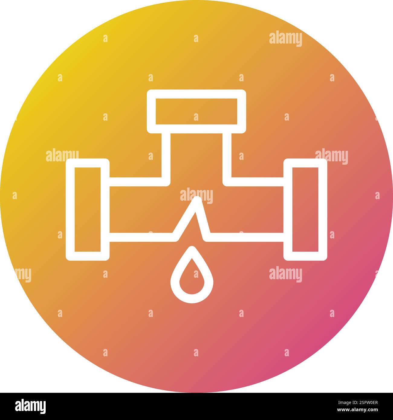 Damage Pipe Vector Icon Design Illustration Stock Vector Image & Art ...