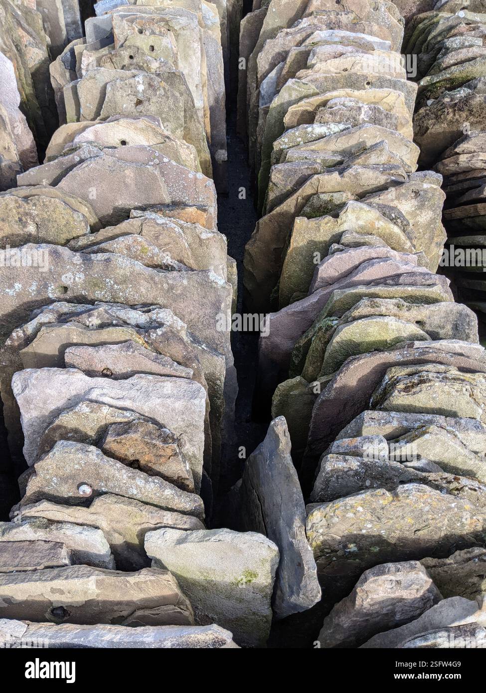 Reclaimed stone roof slabs Stock Photo - Alamy