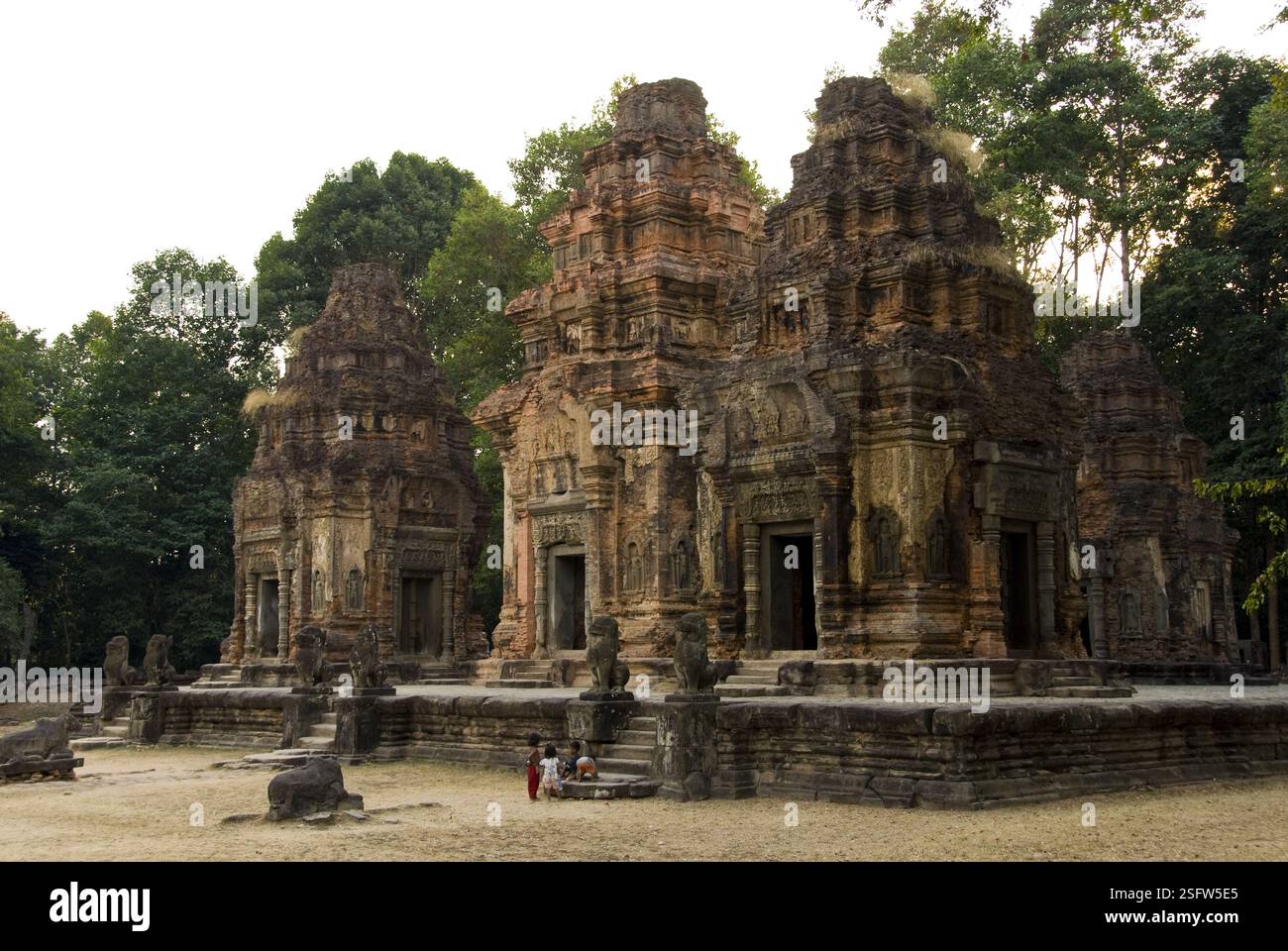 Preah Ko, the first temple built at Hariharalaya (today's Roluos), near ...
