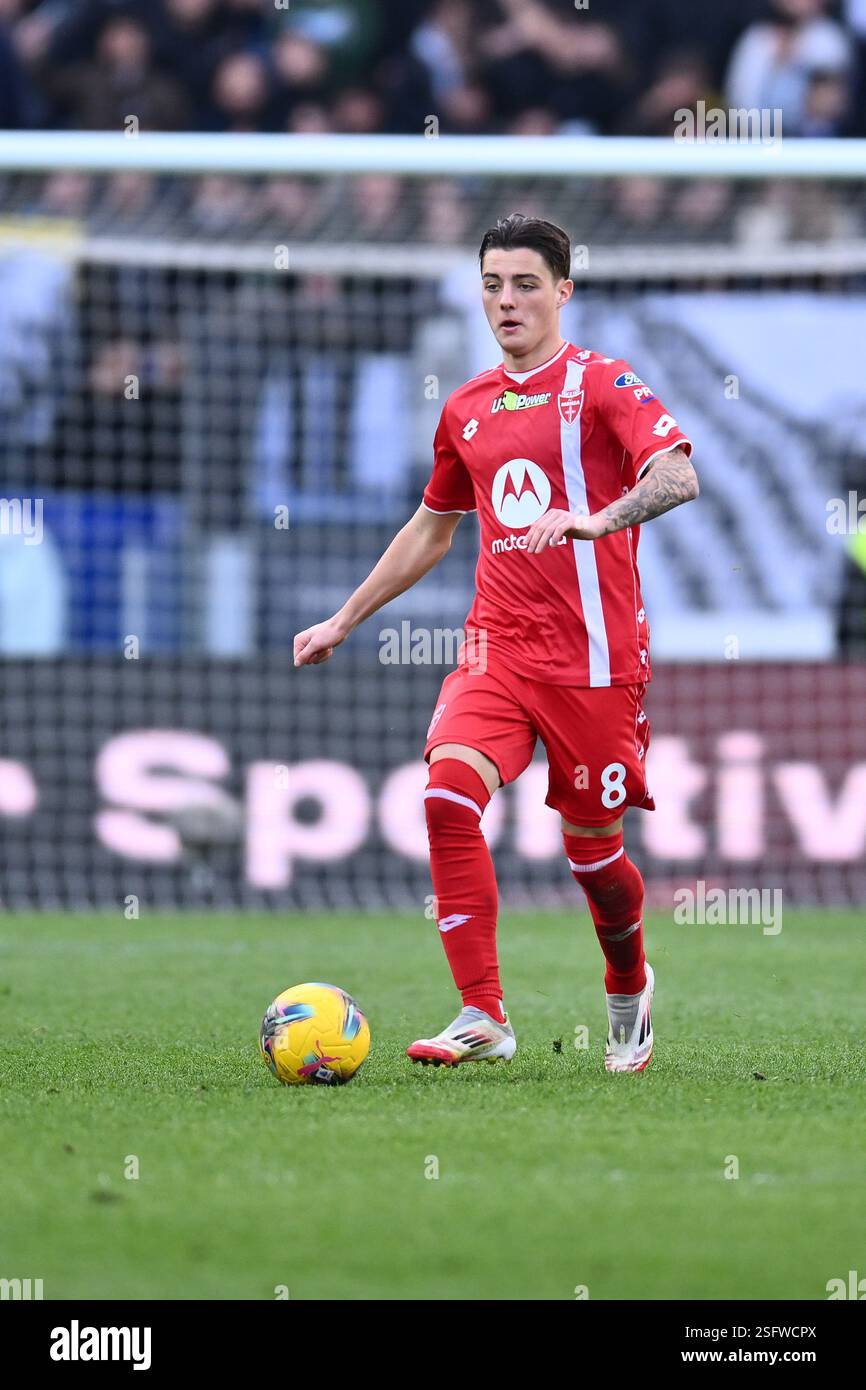 Rome, Italy. 09th Feb, 2025. Kacper Urba?ski of A.C. Monza is in action ...