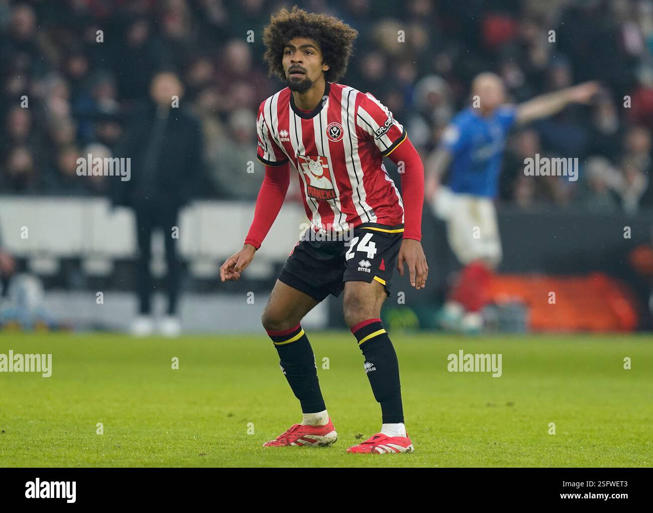 Sheffield, UK. 8th Feb, 2025. Hamza Choudhury of Sheffield United ...