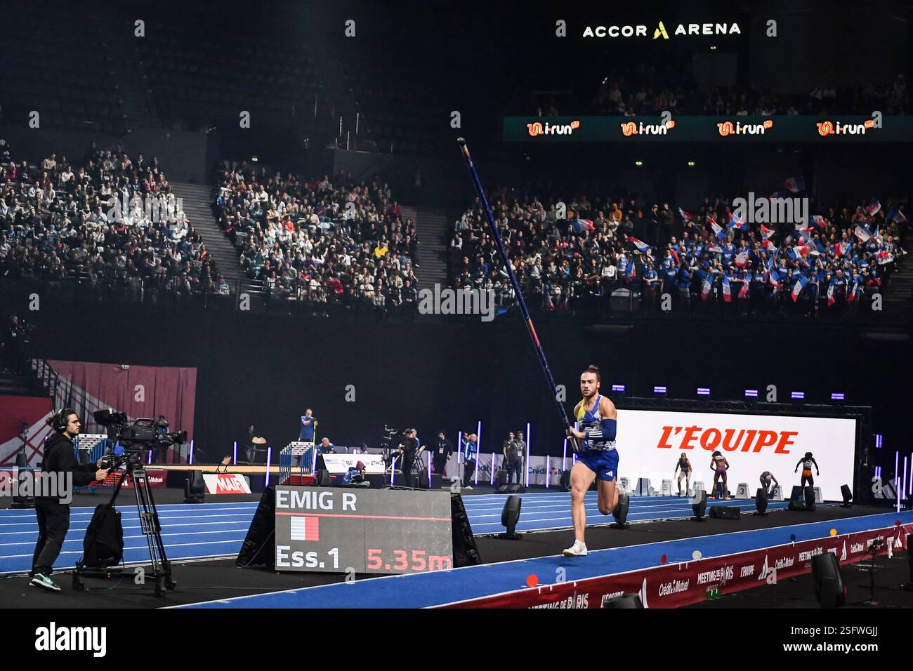 Paris, France. 09th Feb, 2025. France's EMIG Robin competes during the ...