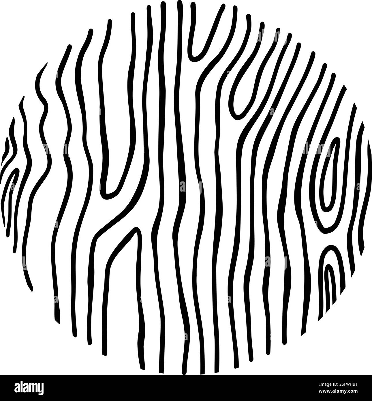 Wood line circle. Tree trunk cross section with topography rings, black ...