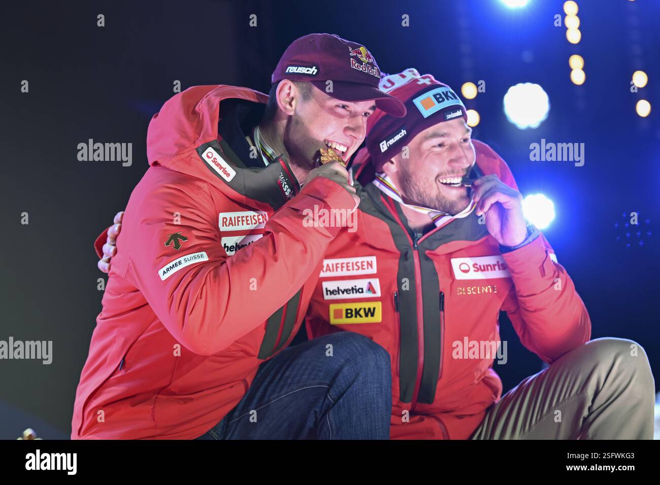 Saalbach, Austria. 09th Feb, 2025. SAALBACH-HINTERGLEMM, AUSTRIA - FEBRUARY 9: Franjo Von Allmen ...