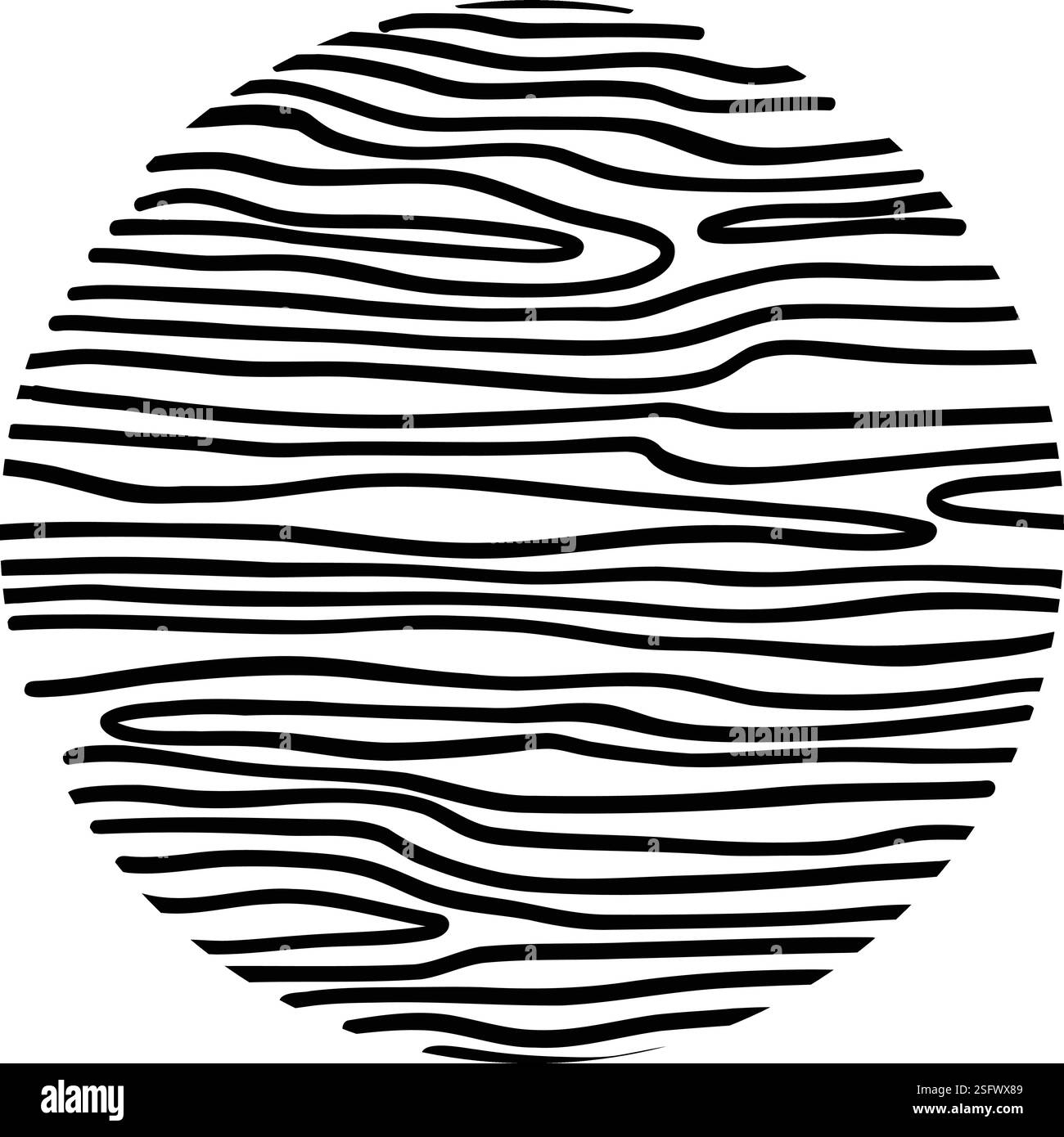 Wood line circle. Tree trunk cross section with topography rings, black ...