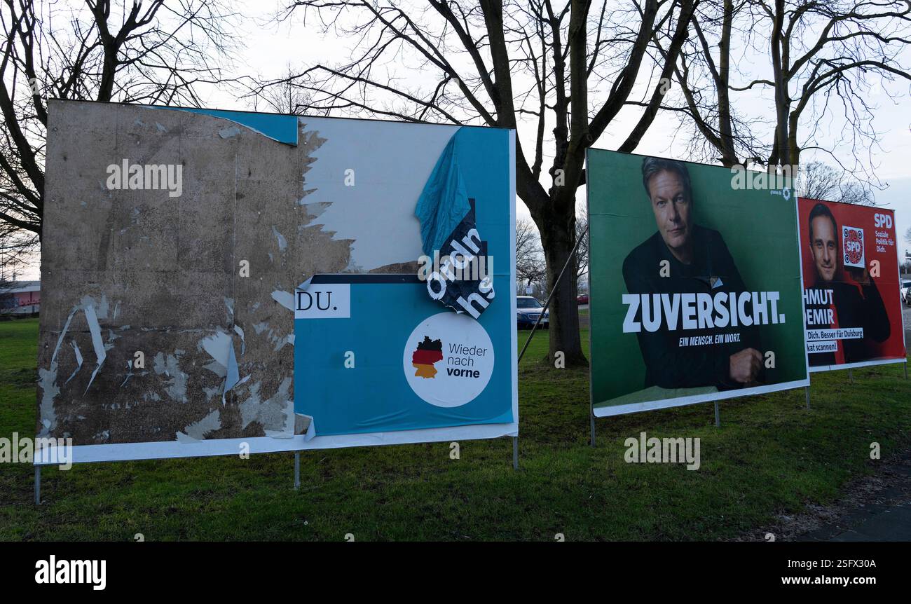 Bundestagswahl 2025 Wahlplakate in Duisburg Wahlkampfplakat der CDU ...