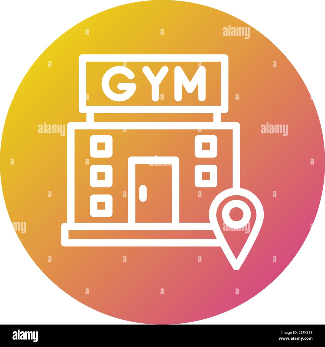 Gym Location Vector Icon Design Illustration Stock Vector Image & Art ...