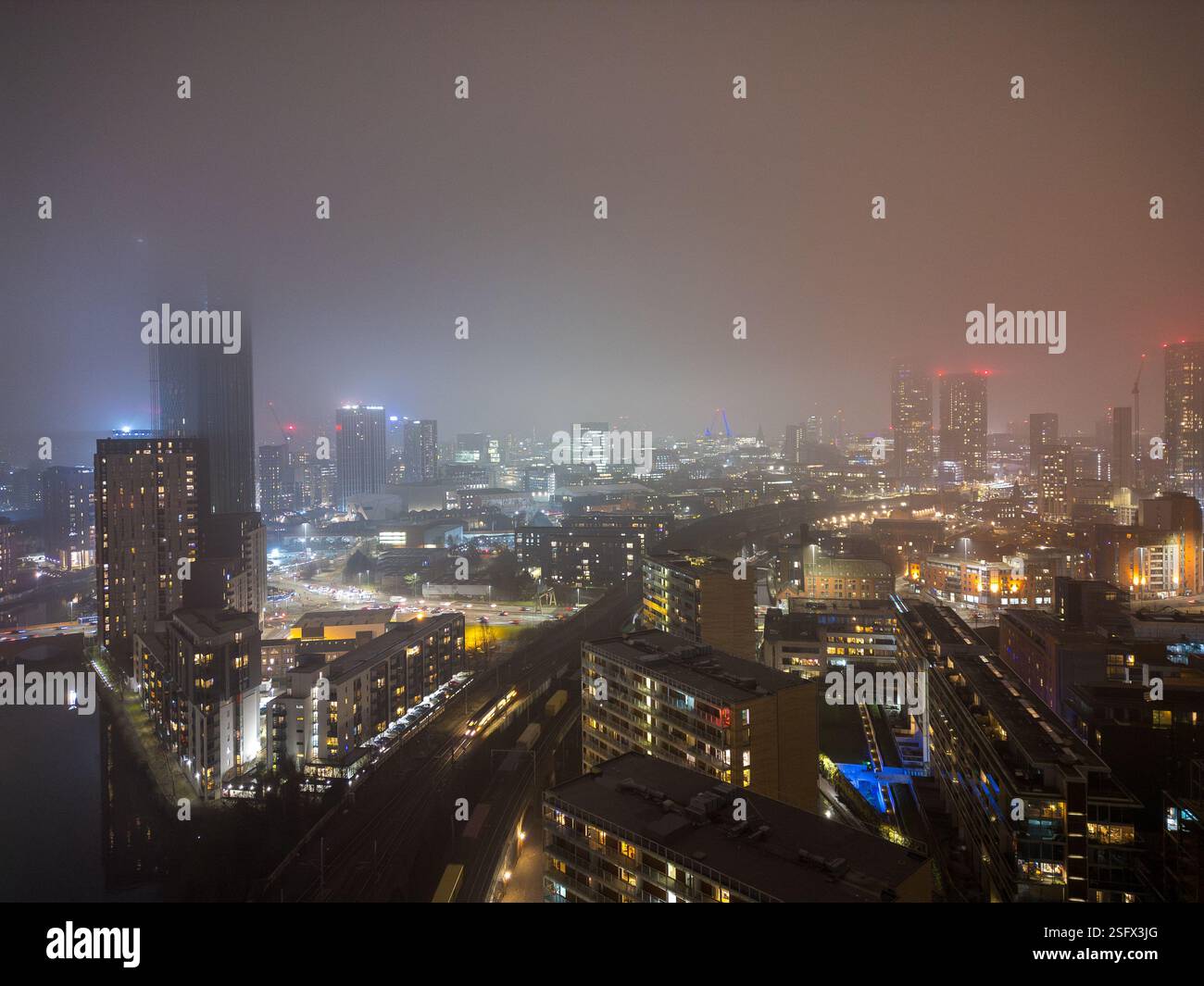 Captured during dusk, this image showcases the vibrant and illuminated ...