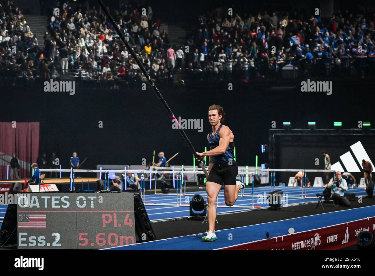 Paris, France. 09th Feb, 2025. US OATES Olen Tray competes during the ...