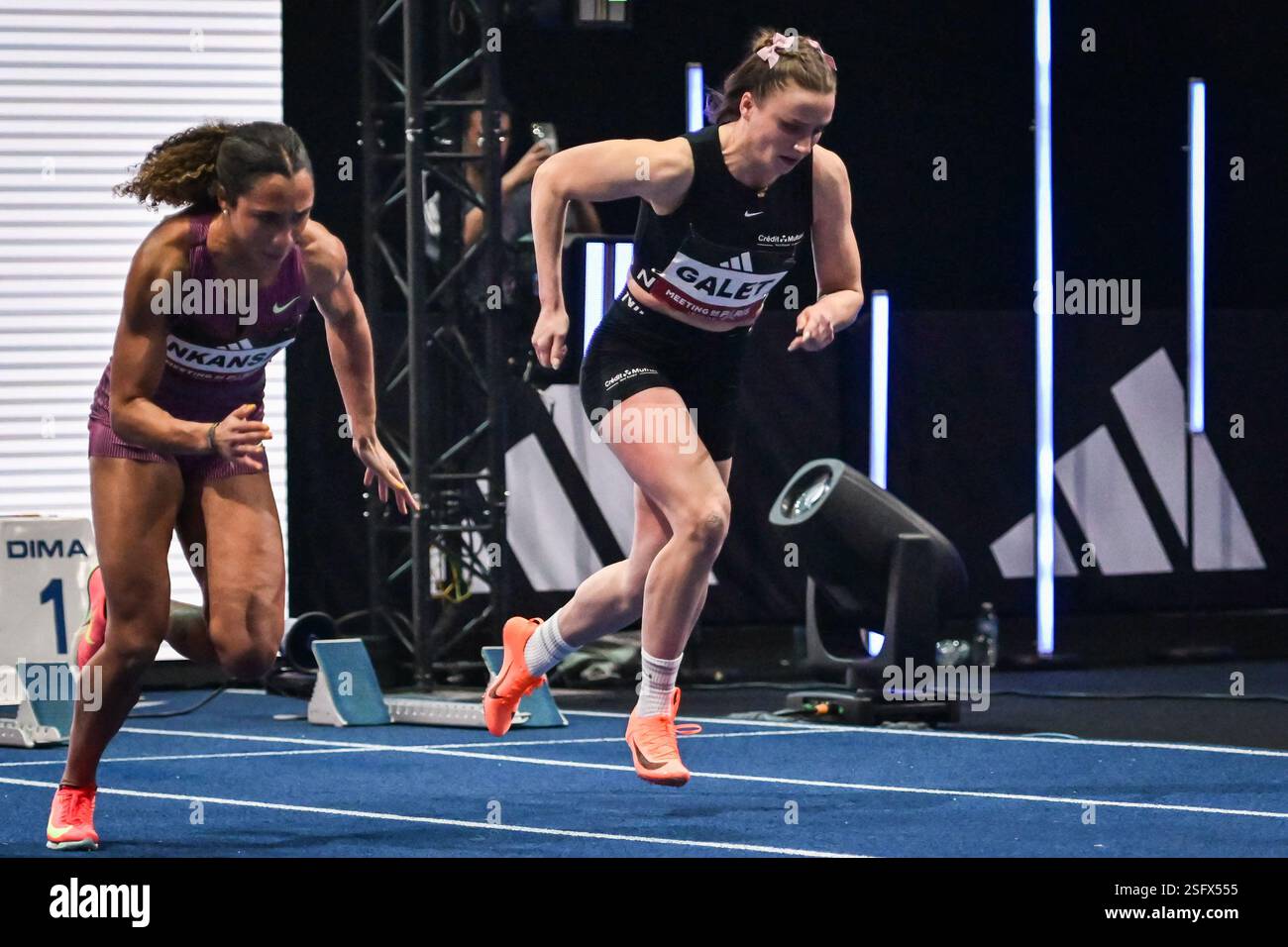 Paris, France. 09th Feb, 2025. France's GALET Chloe competes during the ...
