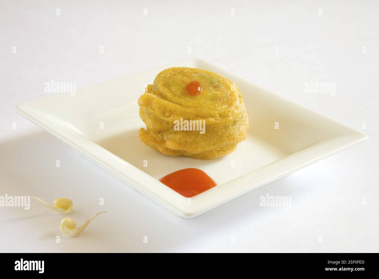 Indian cuisine, fast food starters Moong Vada fritters Phaseolus aureus ...