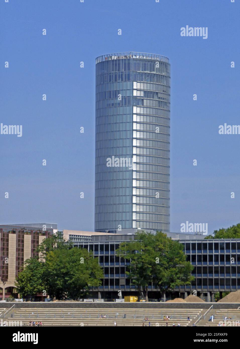 Cologne-Deutz, Rheintreppen, high-rise building, Cologne Triangle Stock ...