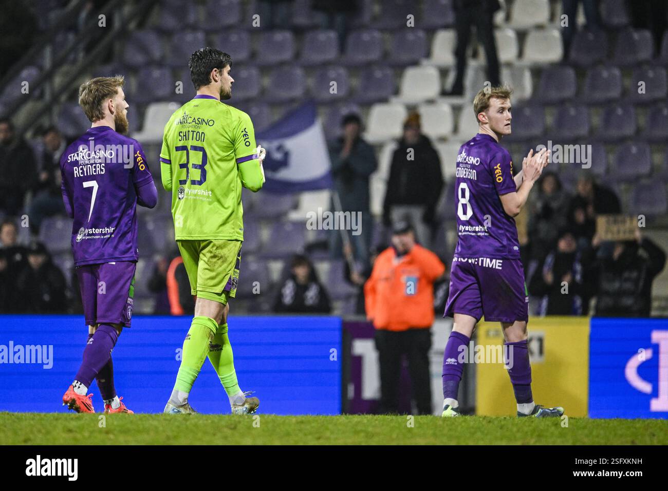 Antwerp, Belgium. 09th Feb, 2025. Beerschot's Tom Reyners, Beerschot's ...