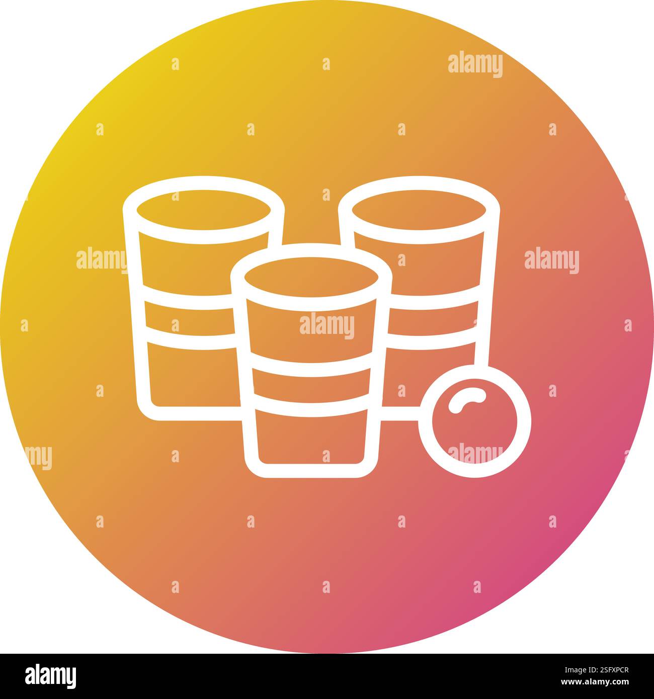 Beer Pong Vector Icon Design Illustration Stock Vector Image & Art - Alamy