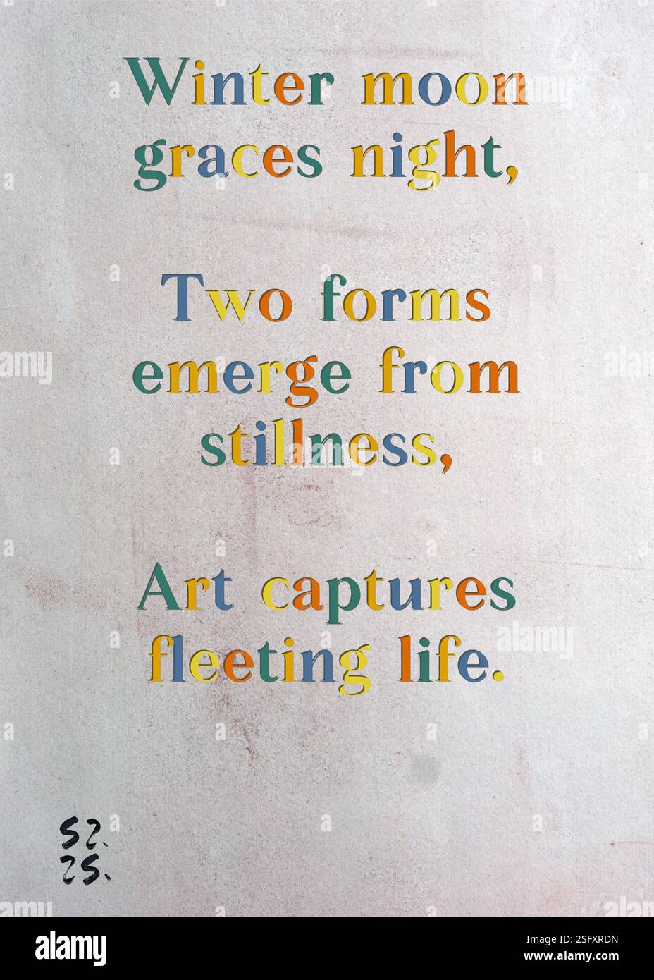 Winter moon graces night, Two forms emerge from stillness, Art captures ...