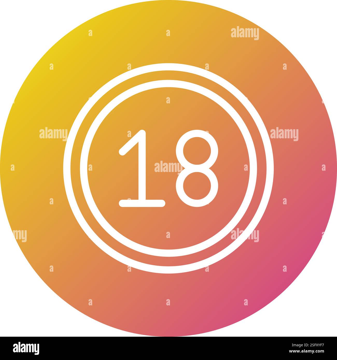 Set number eighteen 18 Stock Vector Images - Alamy
