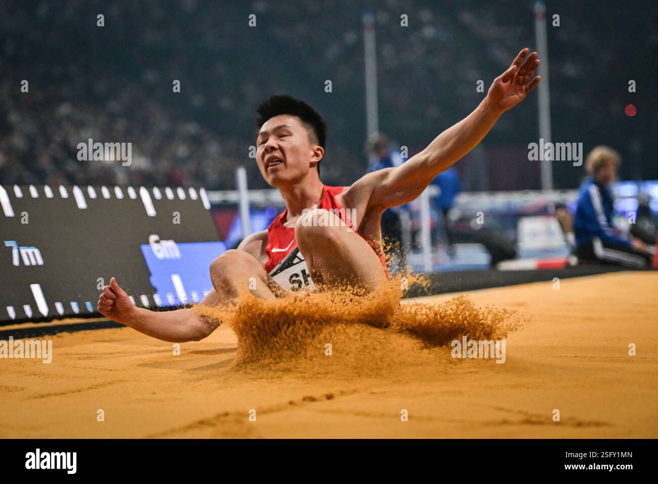 Paris, France. 09th Feb, 2025. China's SHU Heng competes during the ...