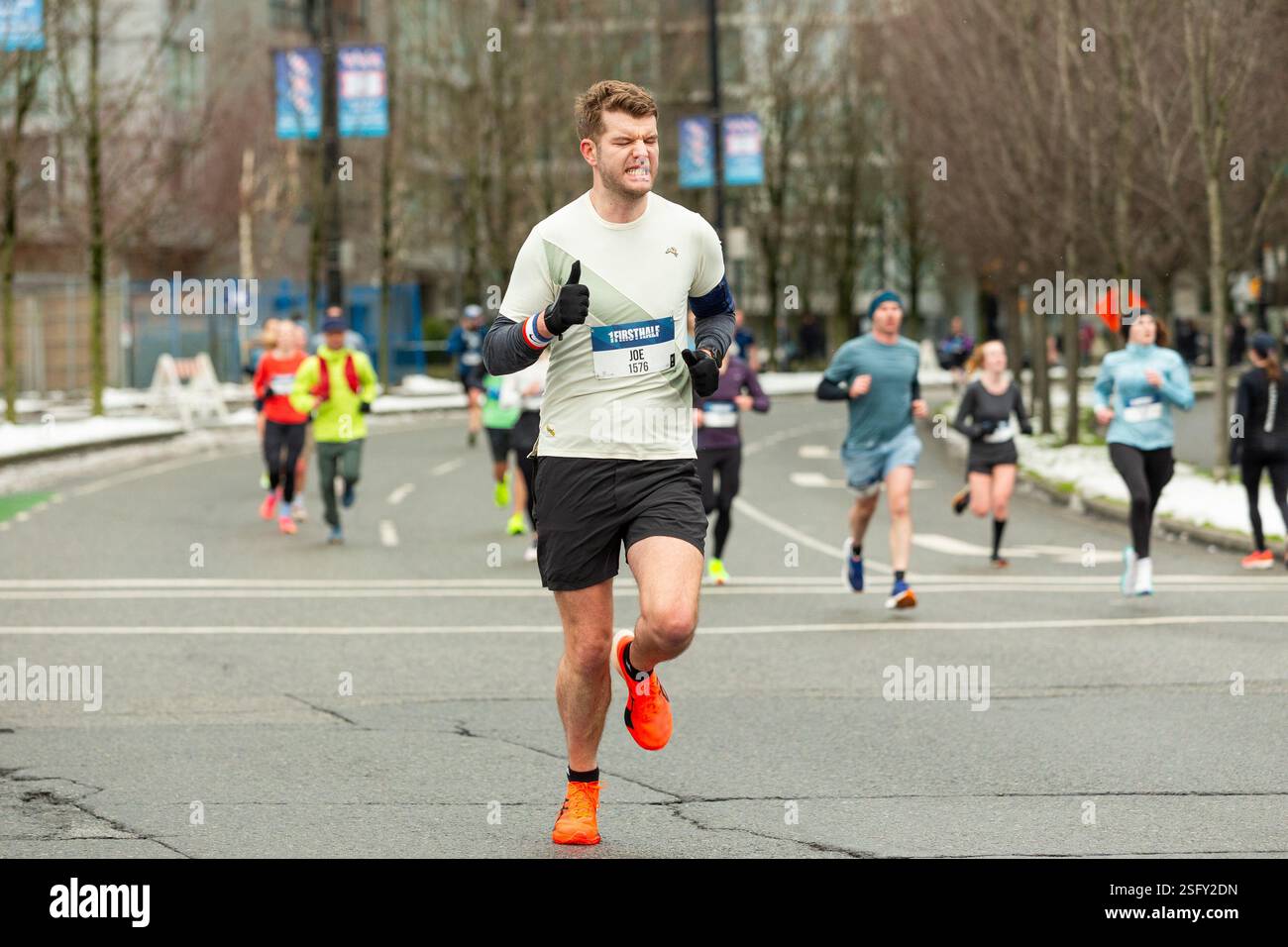 Vancouver, Canada - 9 Feb, 2025. Runners during the 2025 First Half ...
