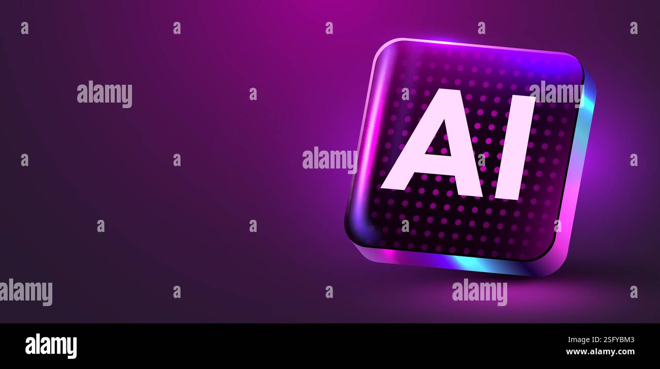 Glass AI chip on circuit board. Technology background. CPU processor on tech bg. Computer ...