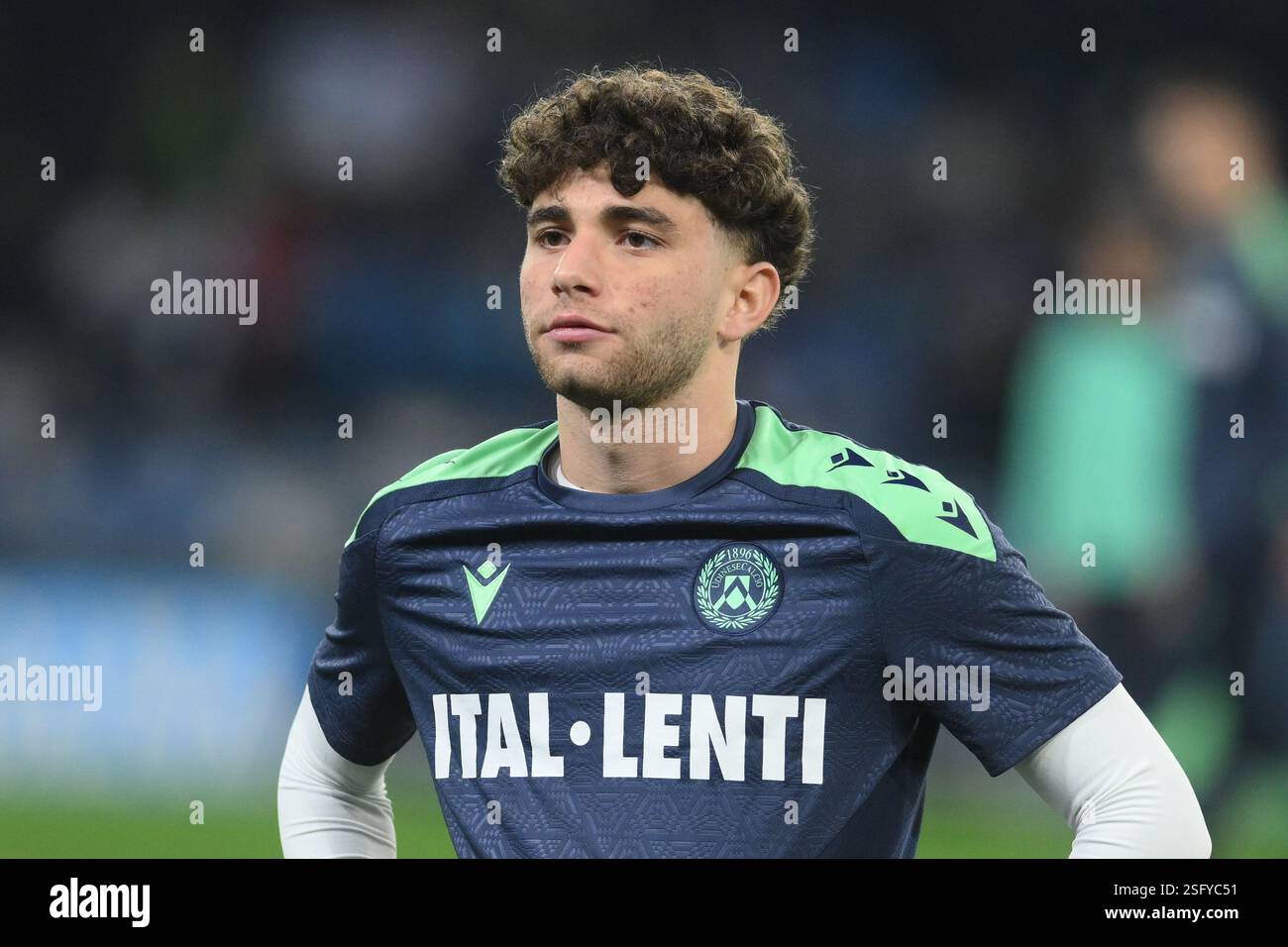 Naples, Italy. 09th Feb, 2025. Simone Pafundi of Udinese Calcio look at ...