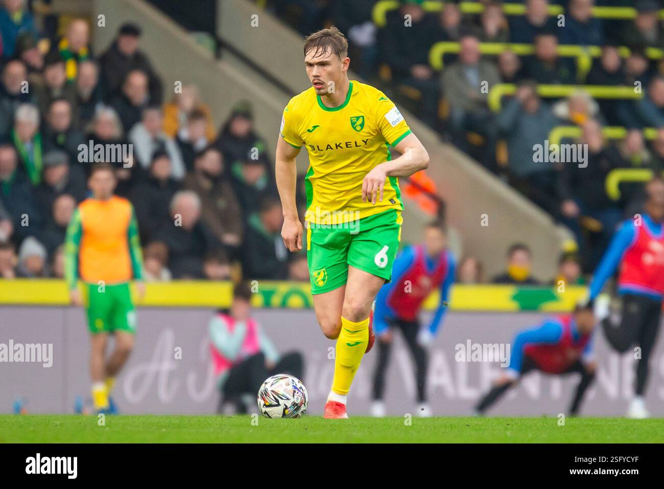 Callum Doyle of Norwich City on the ball during the Sky Bet ...