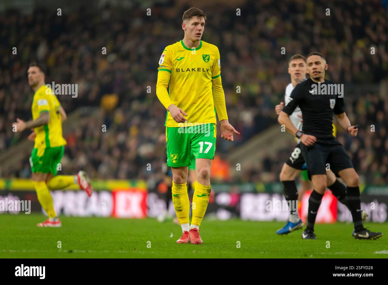 Ante Crnac of Norwich City reacts during the Sky Bet Championship match ...