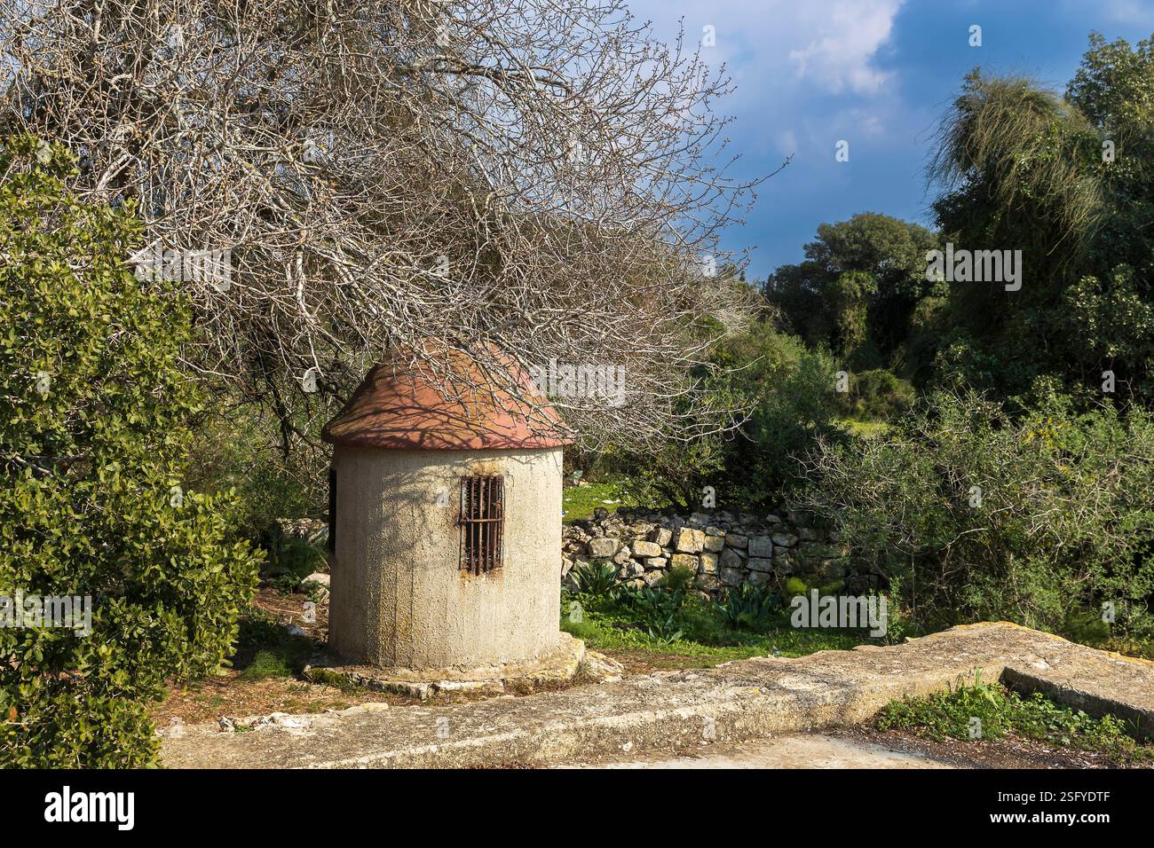 Mount Tabor, Israel: remains of ancient fortifications and the ruined ...