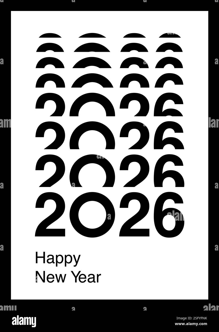 New year celebration visual Black and White Stock Photos & Images - Alamy