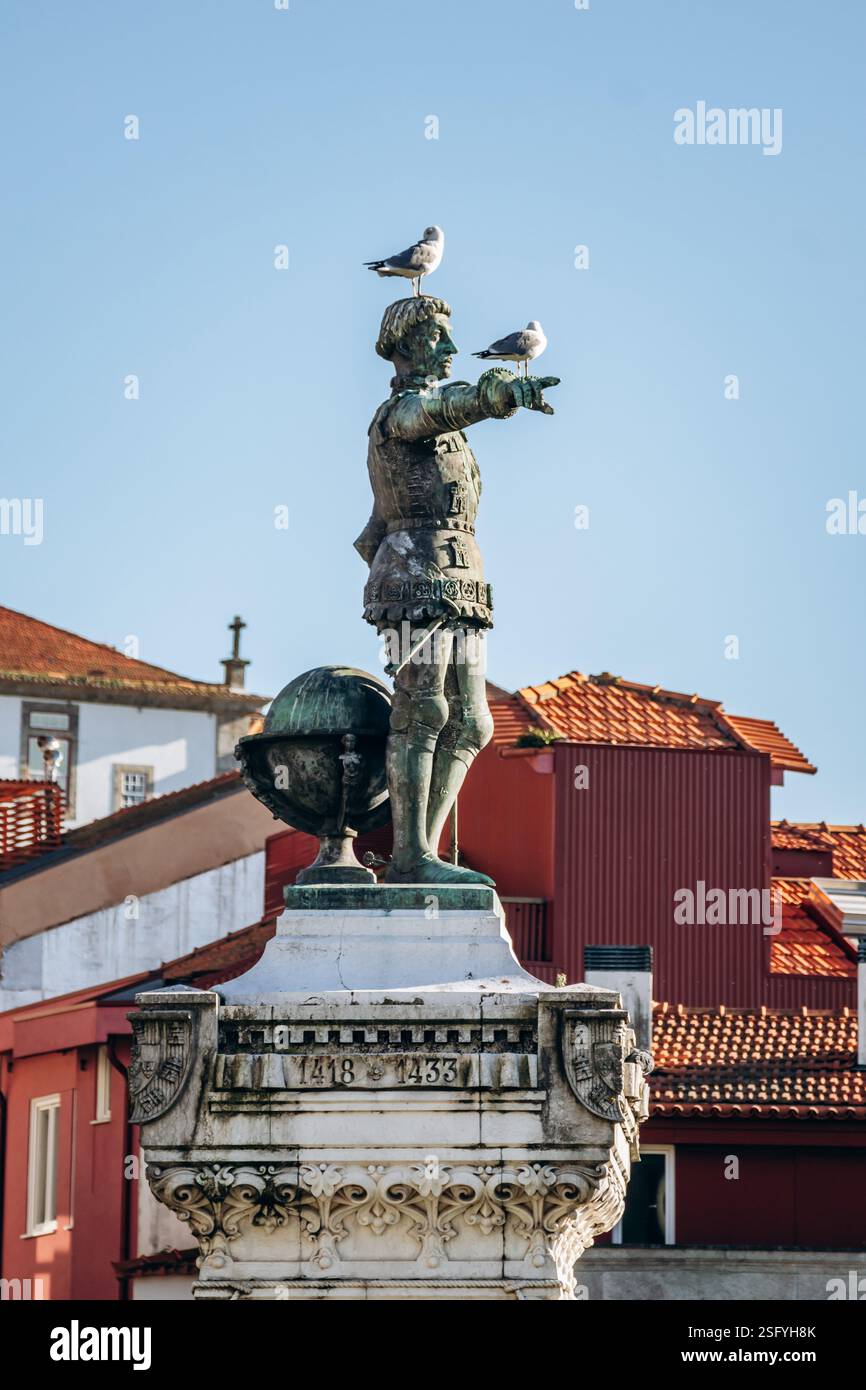 Porto, Portugal - December 28, 2024: Monument Infante Dom Henrique ...