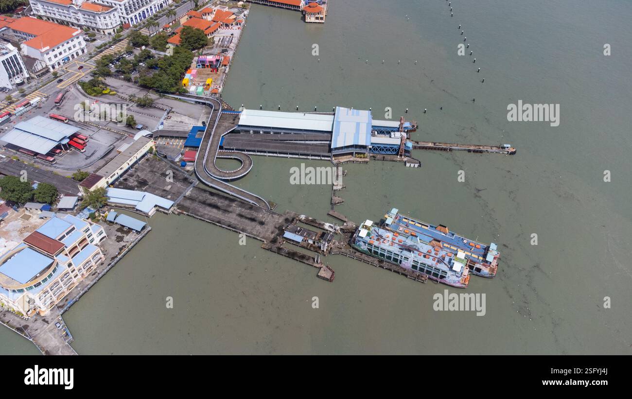 Penang Georgetown Ferry and Georgetown Marina, Penang, Malaysia Stock ...