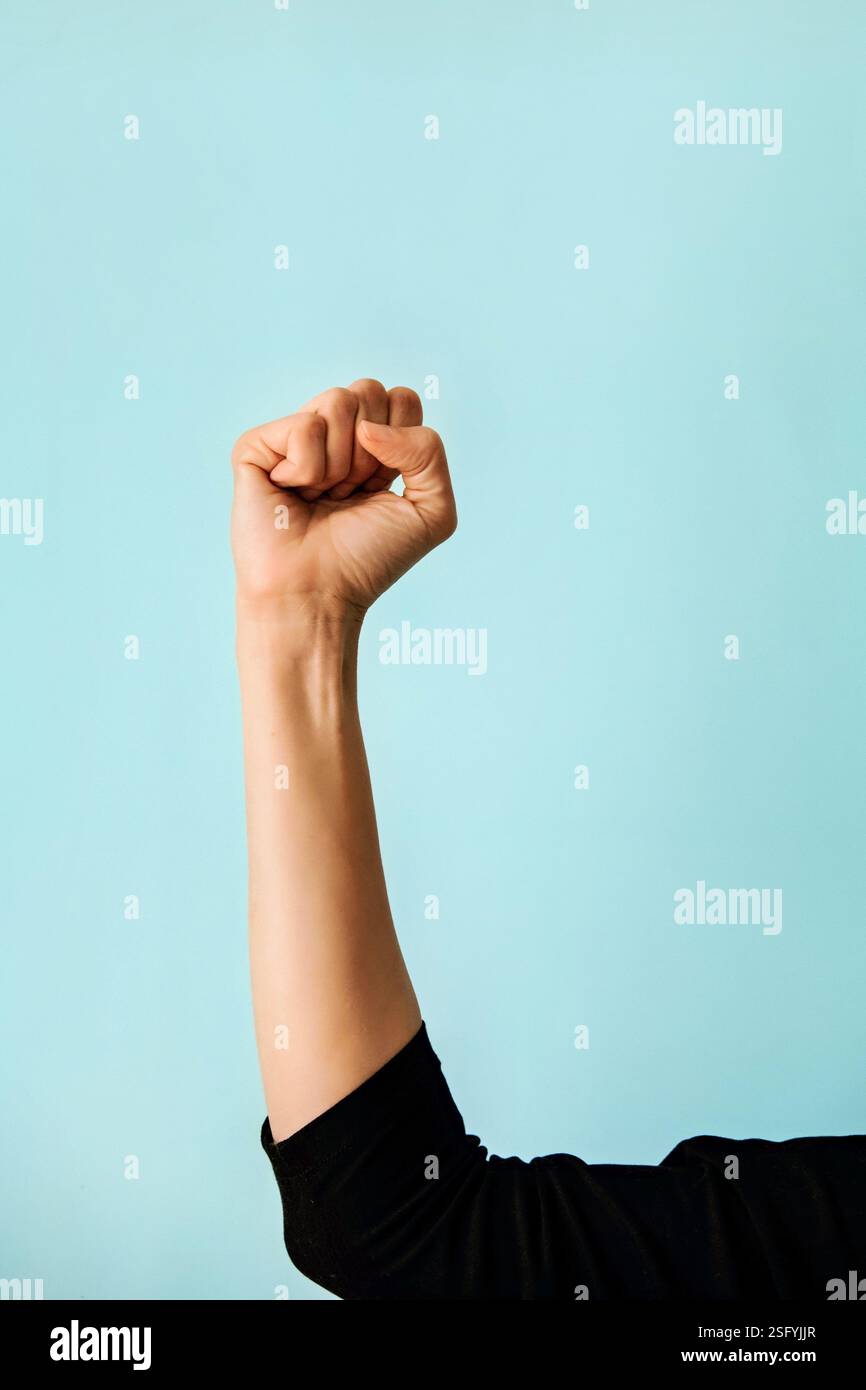 International Women's Day 2025: Accelerate Action. Woman hand gesture ...