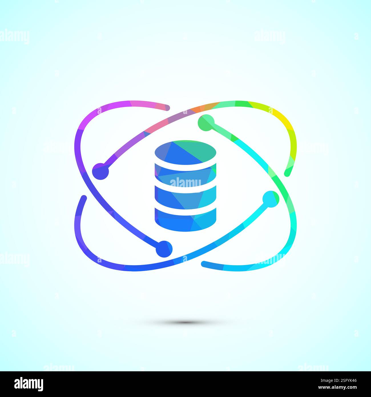 Data science icon design illustration. Big data, digital tech icon, low ...