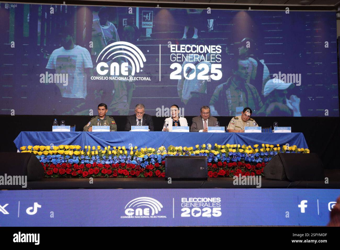 UIO ELECTIONS 2025 CNE COMMAND CENTER Quito, Sunday, February 9, 2025 ...