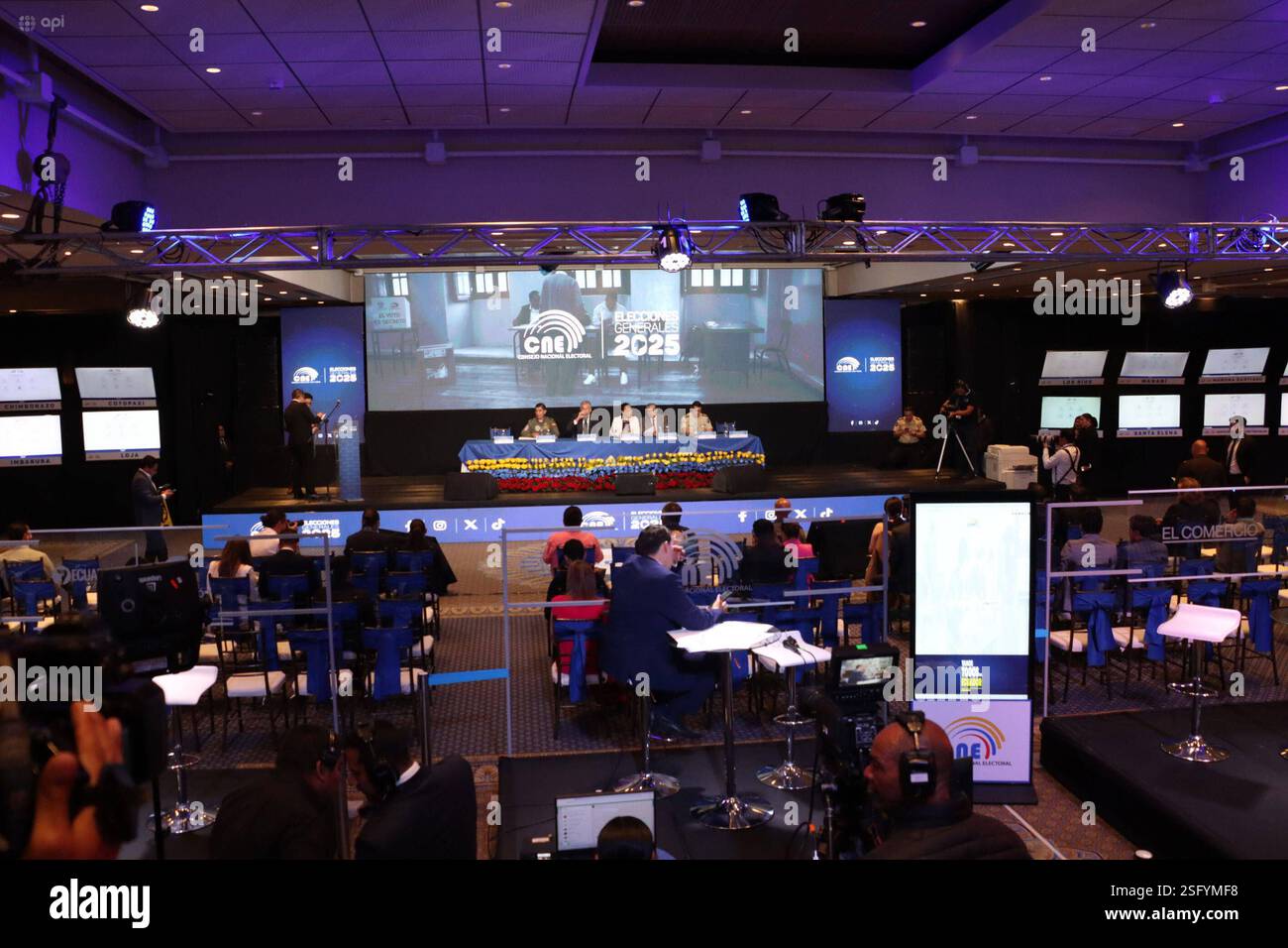 UIO ELECTIONS 2025 CNE COMMAND CENTER Quito, Sunday, February 9, 2025 ...