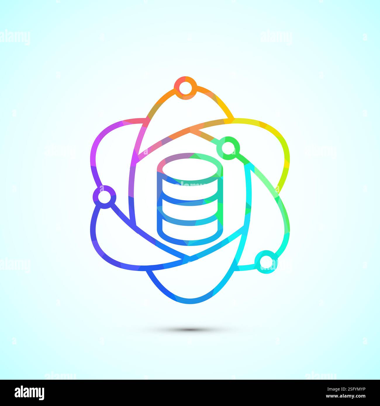 Data science icon design illustration. Big data, digital tech icon, low ...