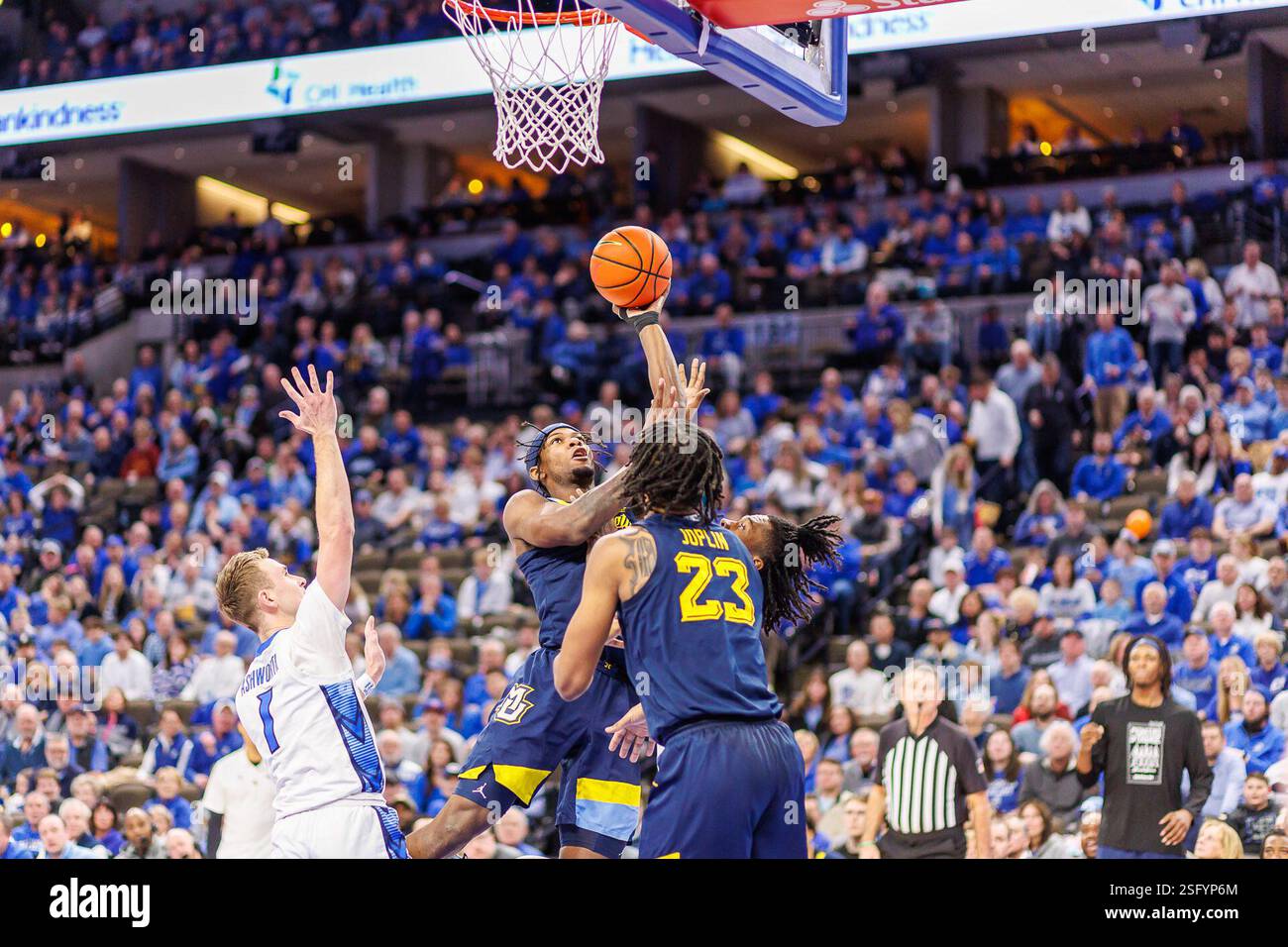Omaha, NE. U.S. 08th Feb, 2025. - Marquette Golden Eagles guard Chase ...