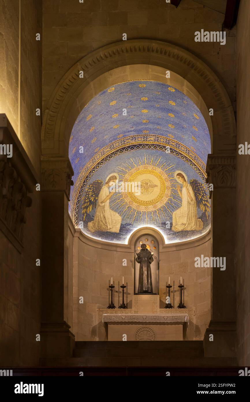Mount Tabor, Israel – February 3, 2025: Crypt with an image of Jesus in ...