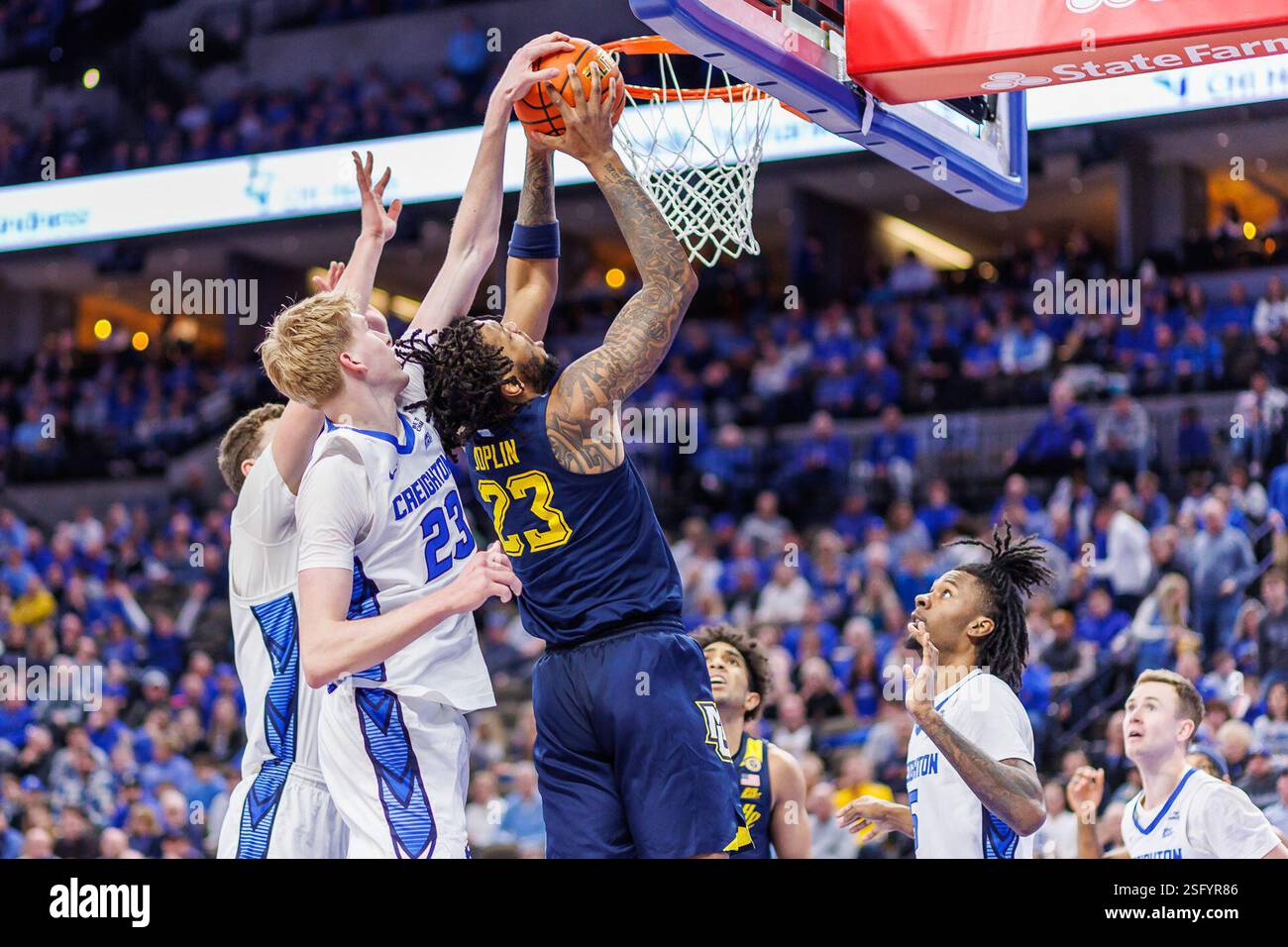 Omaha, NE. U.S. 08th Feb, 2025. - Creighton Bluejays forward Jackson ...